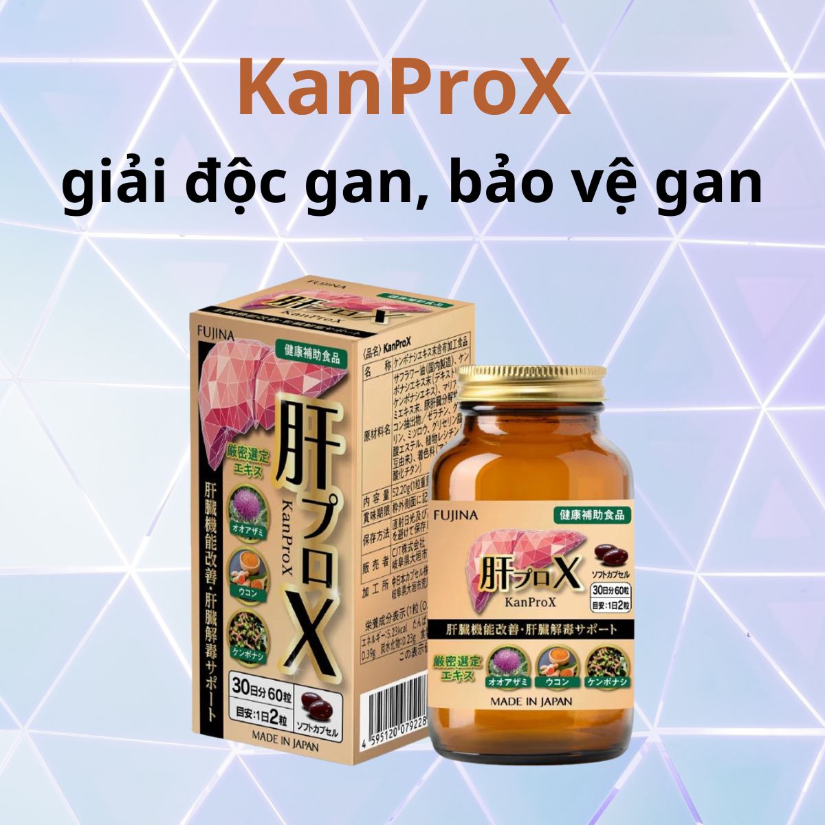 Viên uống KanProX bảo vệ gan, giải độc gan đến từ Nhật Bản
