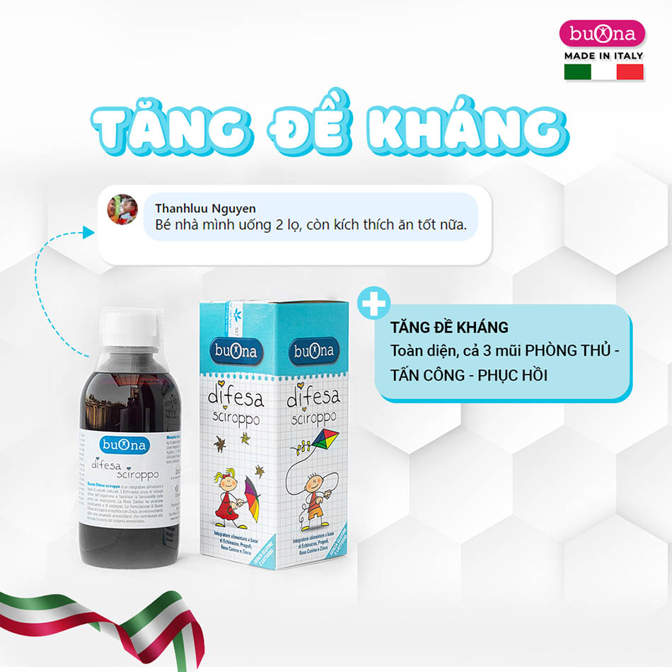 [CHÍNH HÃNG] Buona Difesa Sciroppo - Siro tăng đề kháng hô hấp