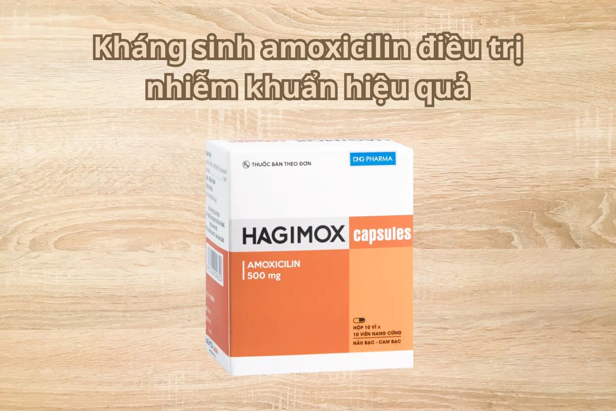 Thuốc Hagimox capsules (nâu bạc-cam bạc) điều trị nhiễm khuẩn hiệu quả