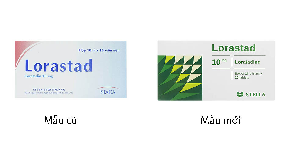 [CHÍNH HÃNG] Thuốc Lorastad 10mg (Hộp 100 viên) chống dị ứng