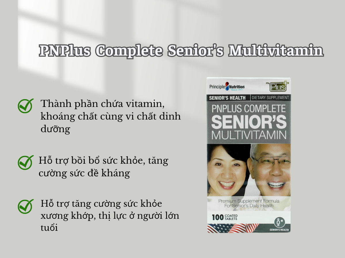 Thuốc PNPlus Complete Senior's Multivitamin - Bổ sung vitamin cho người ...