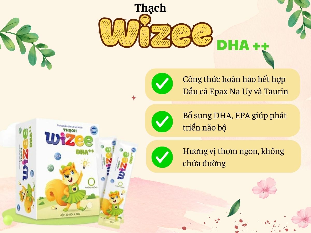 [CHÍNH HÃNG] THẠCH WIZEE DHA++ bí quyết cho mẹ giúp bé thông minh hơn