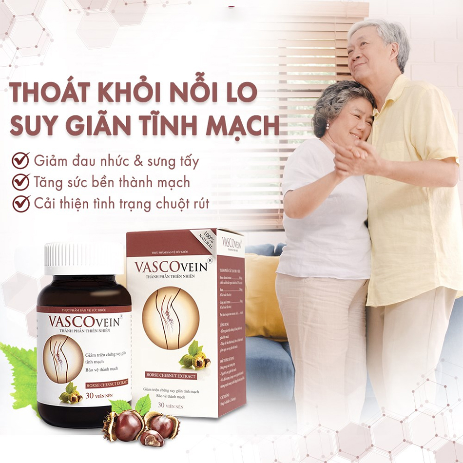 [CHÍNH HÃNG] Viên uống Vascovein - không còn suy giãn tĩnh mạch