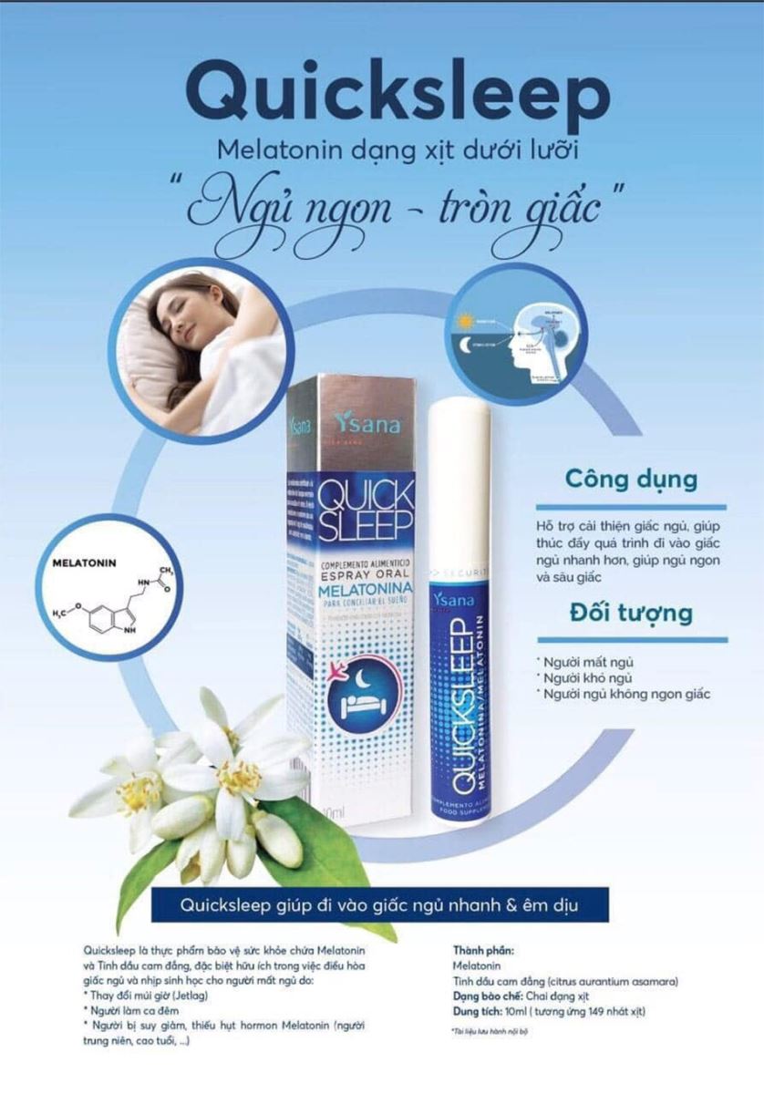 [CHÍNH HÃNG] Quick Sleep Ysana ngủ ngon tròn giấc