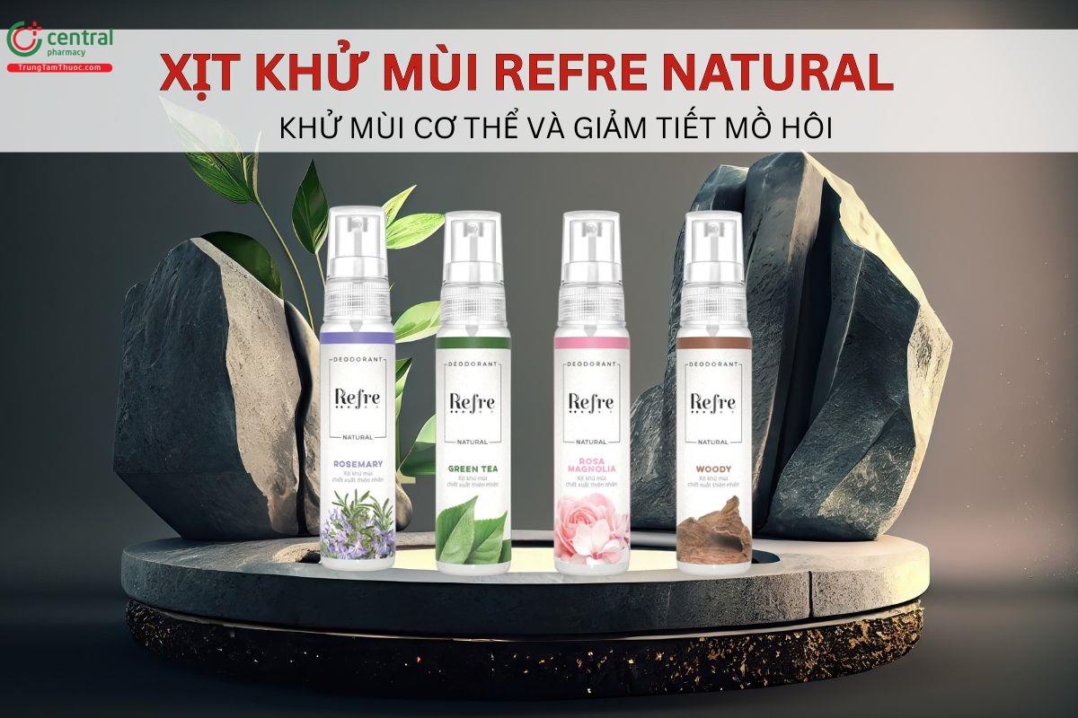 Xịt khử mùi Refre Natural - Khử mùi cơ thể với hiệu quả lên đến 24 giờ