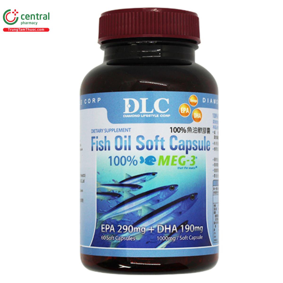 100% Fish Oil Soft Capsule DLC hỗ trợ bổ sung DHA, EPA, dầu cá cho cơ thể