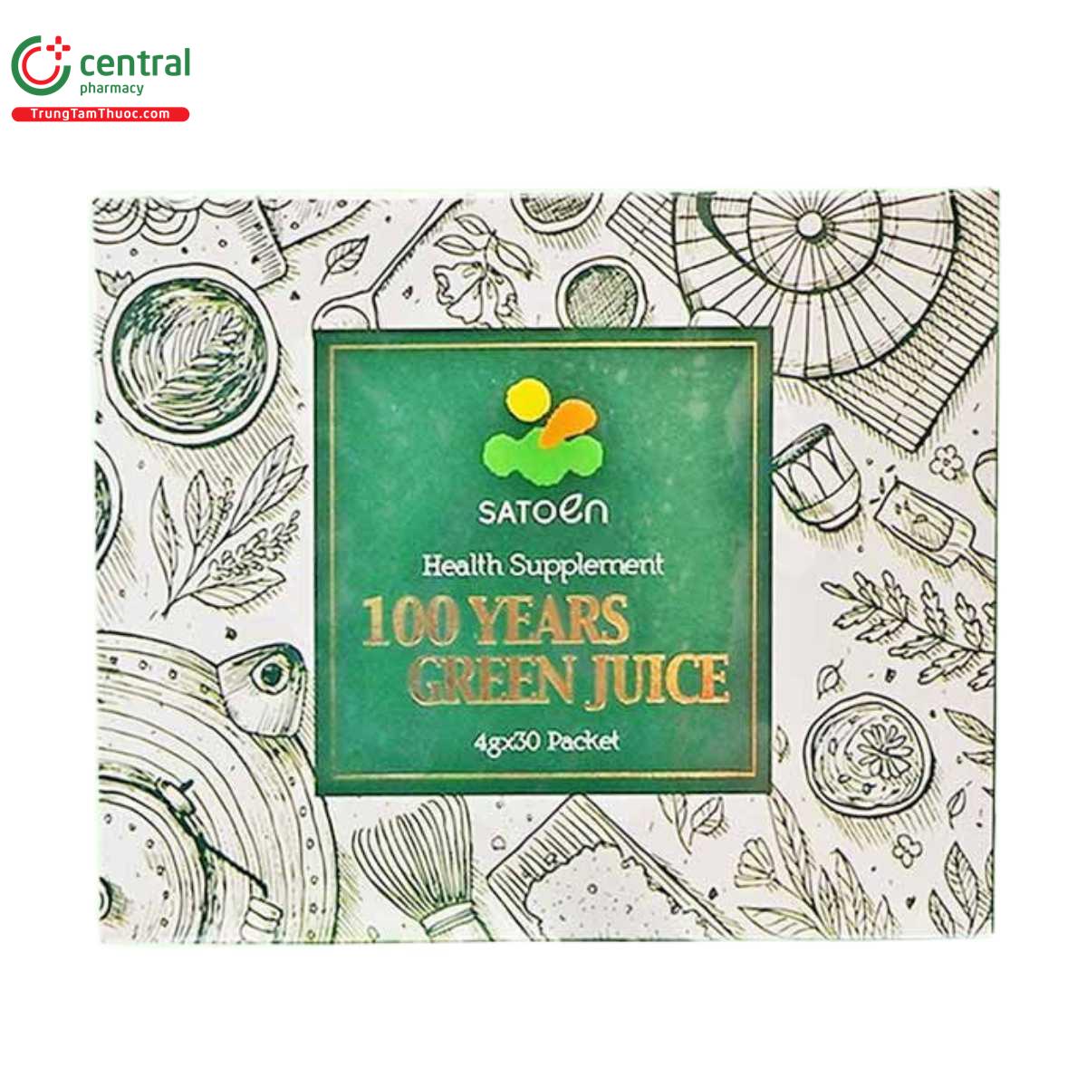 Thuốc 100 Years Green Juice hỗ trợ bổ sung chất xơ, hỗ trợ tiêu hóa