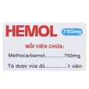 Thuốc Hemol 750mg (Methocarbamol) giúp giảm đau, giãn cơ