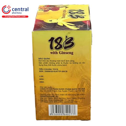 [CHÍNH HÃNG] Thuốc 18B With Ginseng Francepharm- tăng cường sức khỏe