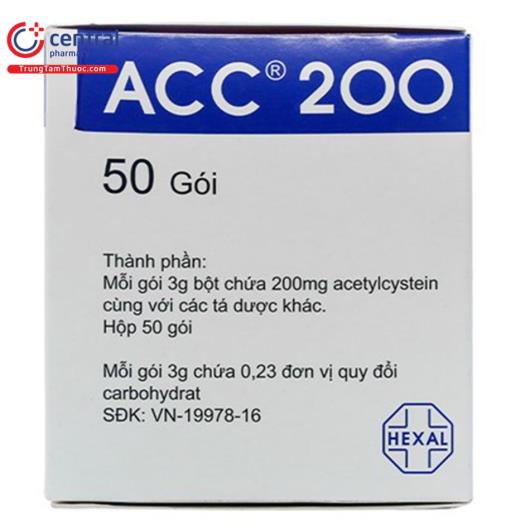 [CHÍNH HÃNG] Thuốc ACC 200 điều trị bệnh viêm phổi, viêm phế quản
