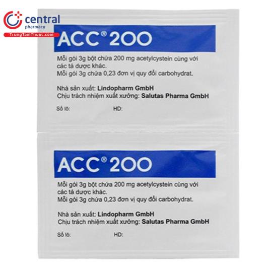 [CHÍNH HÃNG] Thuốc ACC 200 điều trị bệnh viêm phổi, viêm phế quản
