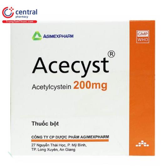 [CHÍNH HÃNG] Thuốc Acecyst 200mg gói -Thuốc tiêu chất nhầy, trừ đờm