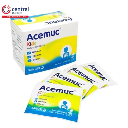 [CHÍNH HÃNG] Thuốc Acemuc Kids 200mg - Tiêu chất nhầy đường hô hấp