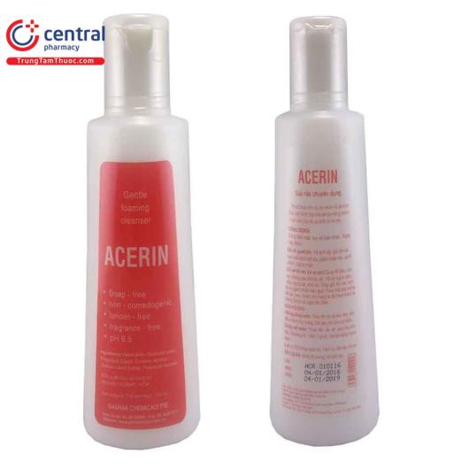 Sữa rửa mặt Acerin: tác dụng, đối tượng sử dụng, giá bán