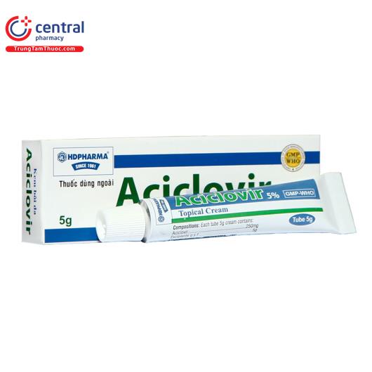 Thuốc Aciclovir 5% HDPharma - Thuốc bôi da điều trị Herpes simplex