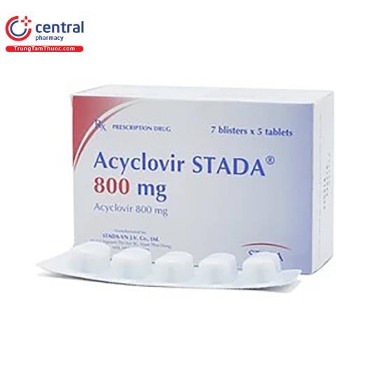 [CHÍNH HÃNG] Thuốc Acyclovir 800mg STADA điều trị virus