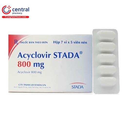[CHÍNH HÃNG] Thuốc Acyclovir 800mg STADA điều trị virus