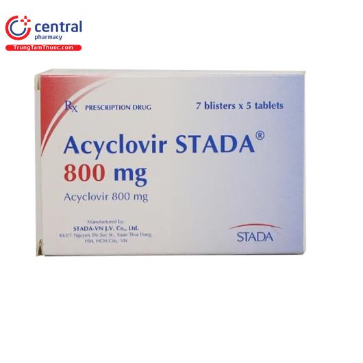 [CHÍNH HÃNG] Thuốc Acyclovir 800mg STADA điều trị virus