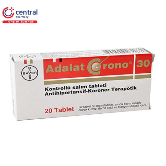 Thuốc Adalat Crono 30mg giúp giảm và ổn định huyết áp