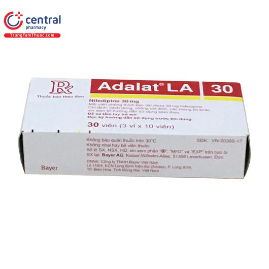 Thuốc Adalat LA 30mg: Thuốc điều trị tăng huyết áp và đau thắt ngực