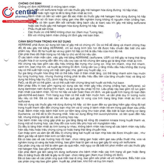 [CHÍNH HÃNG] Thuốc gây mê đường hô hấp Aerrane 100ml