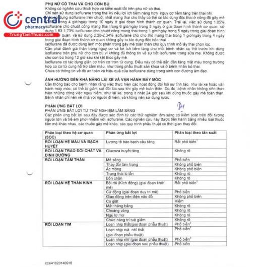 [CHÍNH HÃNG] Thuốc gây mê đường hô hấp Aerrane 100ml