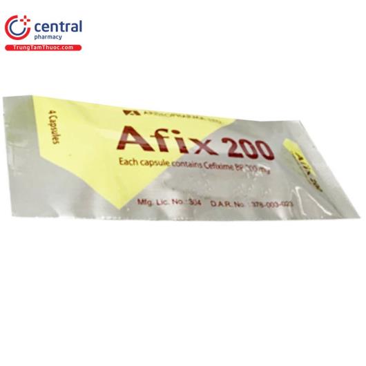 Thuốc Afix 200 điều trị nhiễm khuẩn hô hấp : liều dùng, cách dùng