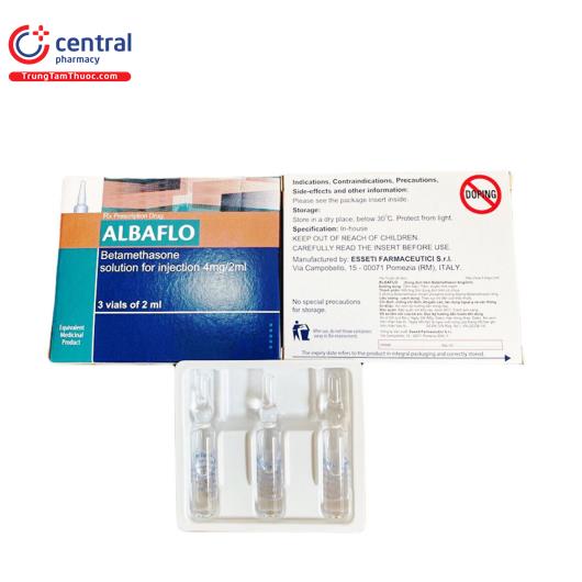 Thuốc Albaflo 4mg/2ml điều trị sốc, phản ứng dị ứng, suy thượng thận