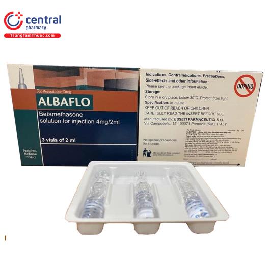 Thuốc Albaflo 4mg/2ml điều trị sốc, phản ứng dị ứng, suy thượng thận