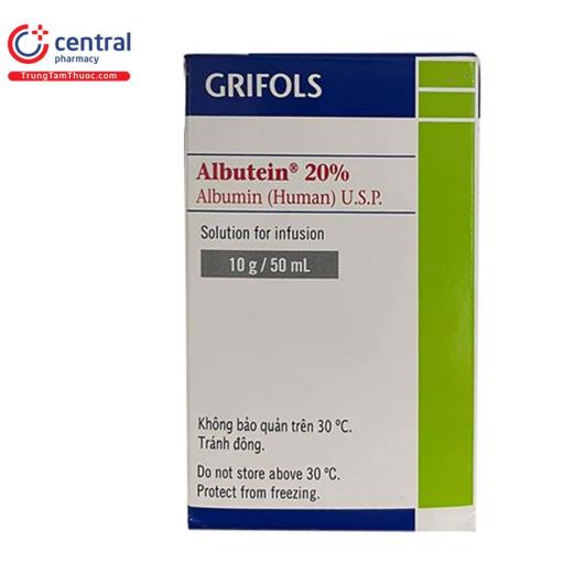 [CHÍNH HÃNG] Thuốc Albutein 20% 50ml: dịch truyền điều trị sốc