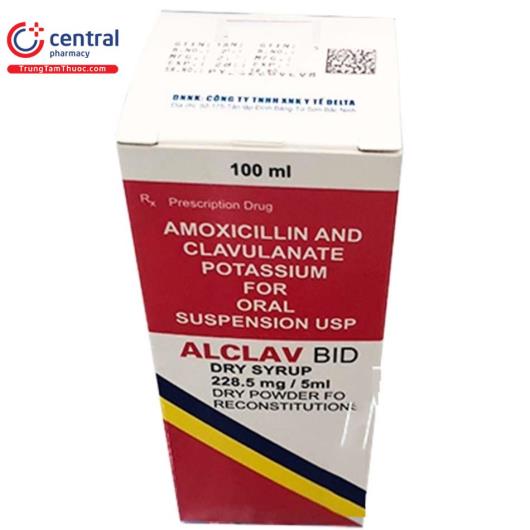 Thuốc Alclav Bid Dry Syrup 228.5 mg/5ml: kháng sinh trị nhiễm khuẩn
