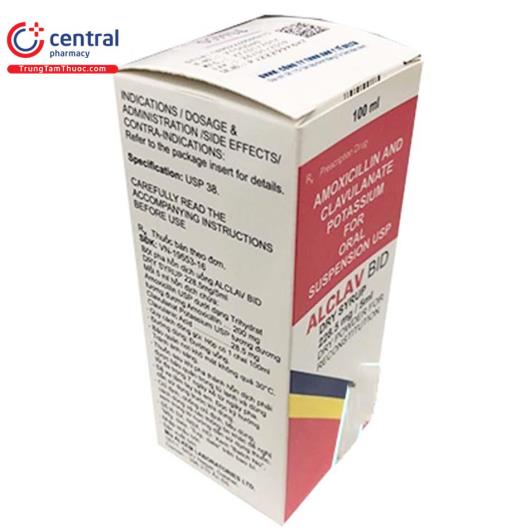 Thuốc Alclav Bid Dry Syrup 228.5 mg/5ml: kháng sinh trị nhiễm khuẩn