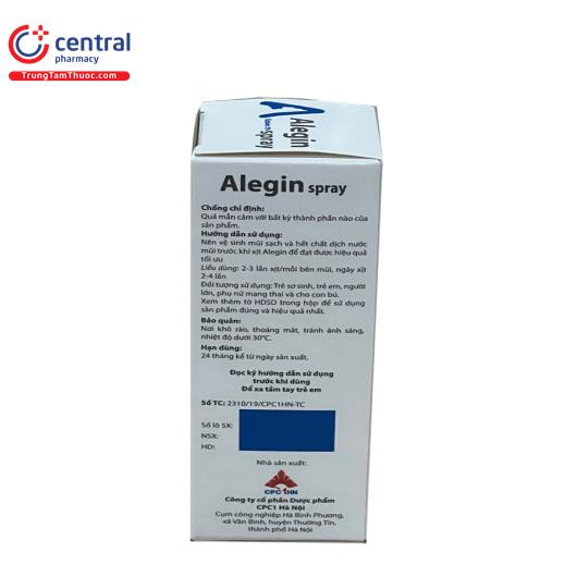 [CHÍNH HÃNG] Dung dịch xịt mũi Alegin Spray -Tạm biệt viêm mũi dị ứng