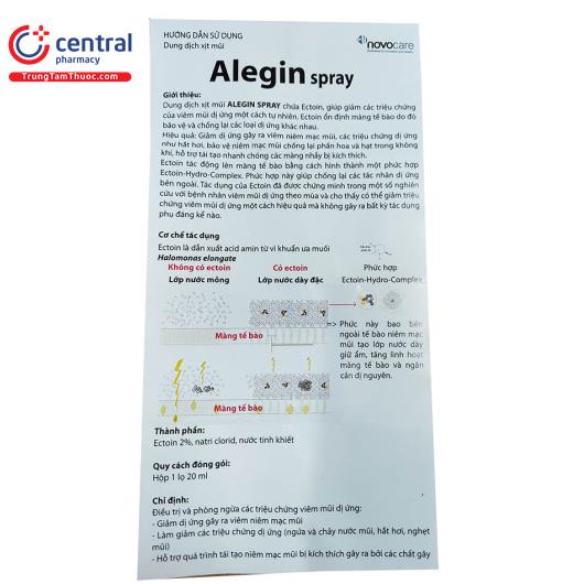 [CHÍNH HÃNG] Dung dịch xịt mũi Alegin Spray -Tạm biệt viêm mũi dị ứng