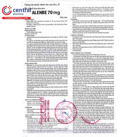 [CHÍNH HÃNG] Thuốc Alenbe 70mg - điều trị loãng xương