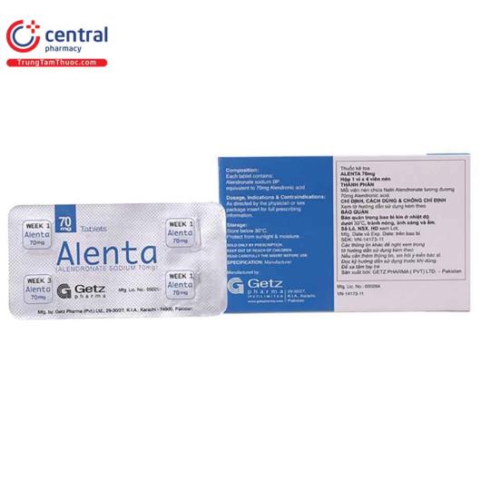 Thuốc Alenta Tablets 70mg điều trị và phòng ngừa loãng xương