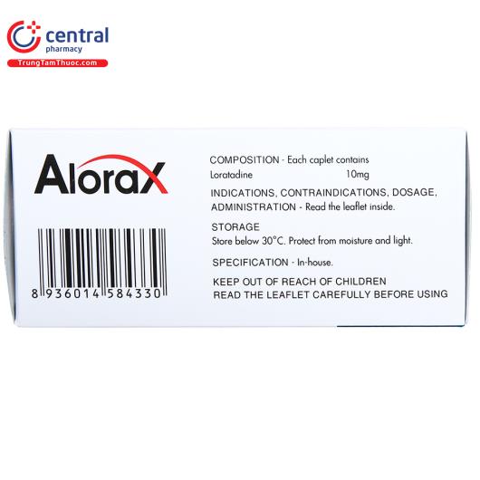Thuốc Alorax Loratadin 10mg điều trị viêm mũi dị ứng giá bao nhiêu?