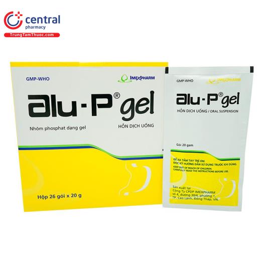 Thuốc Alu-P Gel điều trị loét dạ dày-tá tràng, viêm thực quản