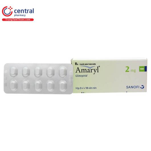 Thuốc Amaryl 2mg - Thuốc điều trị đái tháo đường type 2