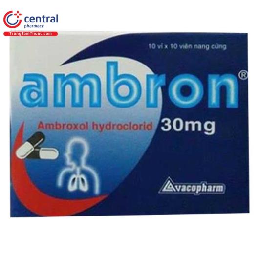 Thuốc Ambron (viên nang) điều trị viêm phế quản, hen phế quản