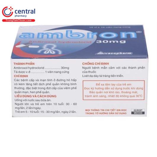 Thuốc Ambron (viên nang) điều trị viêm phế quản, hen phế quản