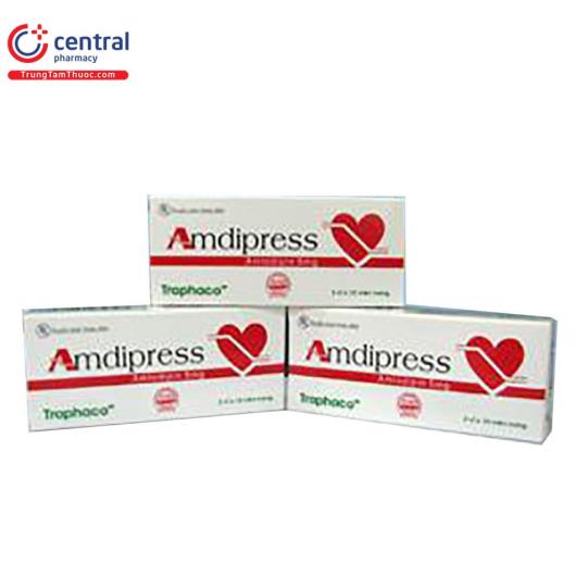 Thuốc Amdipress điều trị cao huyết áp và đau thắt ngực