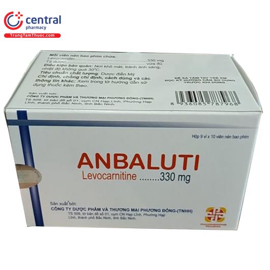[CHÍNH HÃNG] Thuốc Anbaluti 330mg điều trị thiếu hụt Carnitine