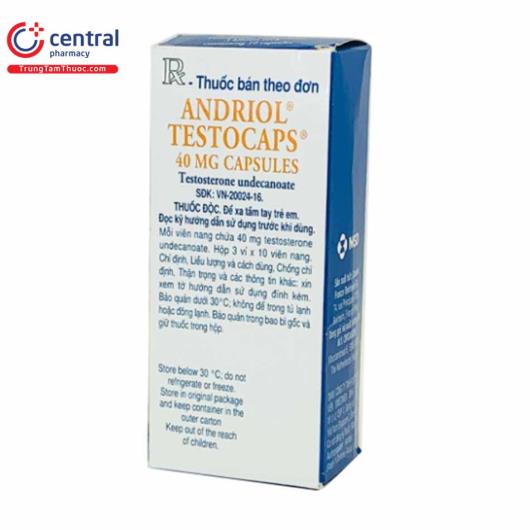 [CHÍNH HÃNG] Thuốc Andriol Testocaps 40mg Capsules dùng cho nam giới