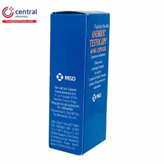 [CHÍNH HÃNG] Thuốc Andriol Testocaps 40mg Capsules dùng cho nam giới