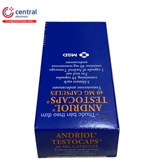 [CHÍNH HÃNG] Thuốc Andriol Testocaps 40mg Capsules dùng cho nam giới