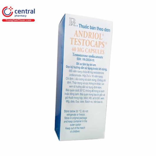 [CHÍNH HÃNG] Thuốc Andriol Testocaps 40mg Capsules dùng cho nam giới