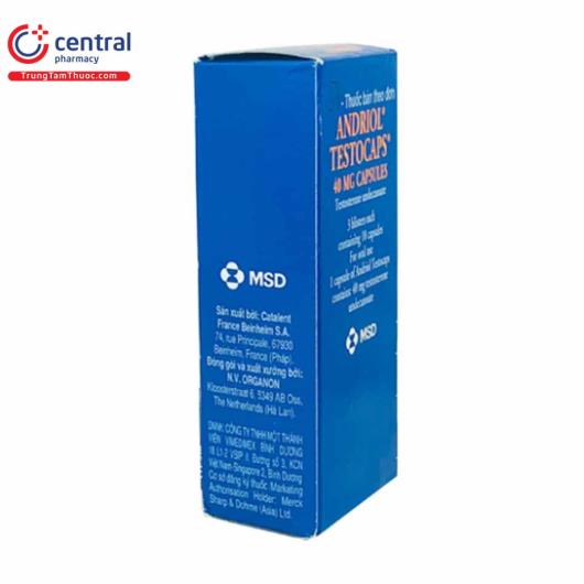 [CHÍNH HÃNG] Thuốc Andriol Testocaps 40mg Capsules dùng cho nam giới