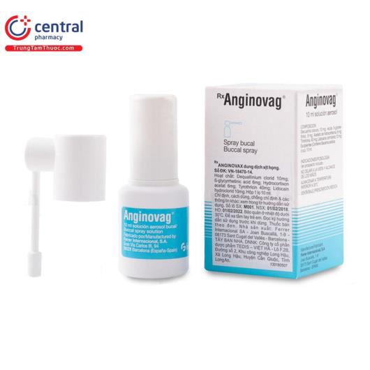Thuốc xịt họng Anginovag 10ml: tác dụng và cách dùng