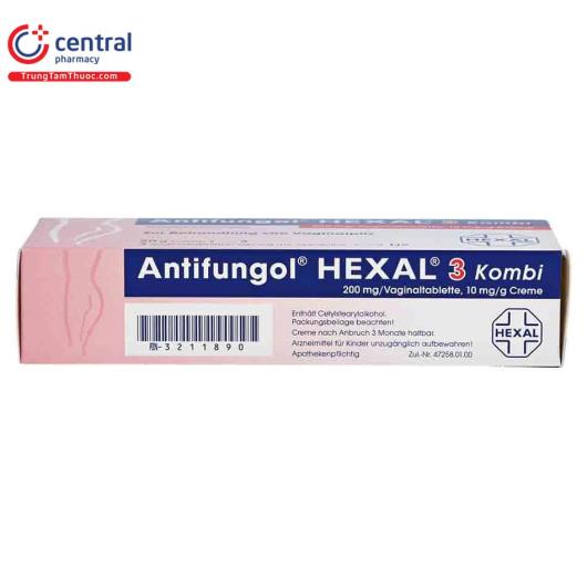 [CHÍNH HÃNG] Thuốc đặt phụ khoa Antifungol Hexal 3 Kombi